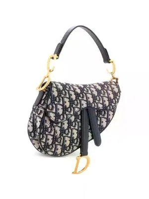 Dior Saddle Handbag Oblique Canvas Mini - Blue
