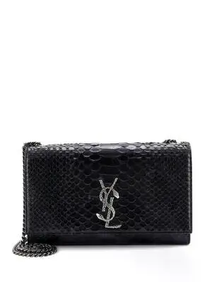 Saint Laurent Classic Monogram Python Embossed Leather Medium Crossbody Bag