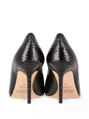 JIMMY CHOO Snakeskin Embossed Pointed-toe Pumps