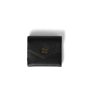 Miu Miu Small Leather Wallet Black