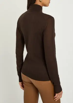 JOSEPH Mock-neck Cashmere Top