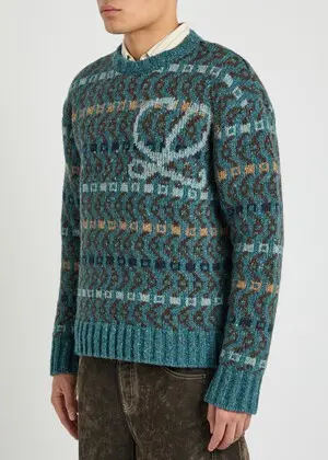 Loewe Logo Patterned Wool-blend Jumper