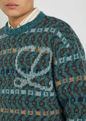 Loewe Logo Patterned Wool-blend Jumper