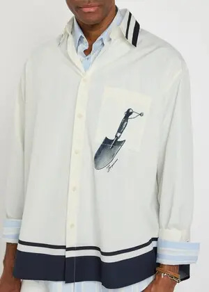 Jacquemus La Chemise Camargue Striped Cotton Shirt - Blue