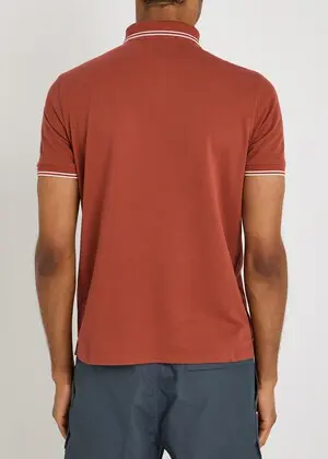 Stone Island Piqué Cotton Polo Shirt - Red