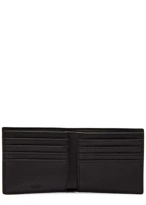 BOSS Ray Logo Grained Leather Wallet