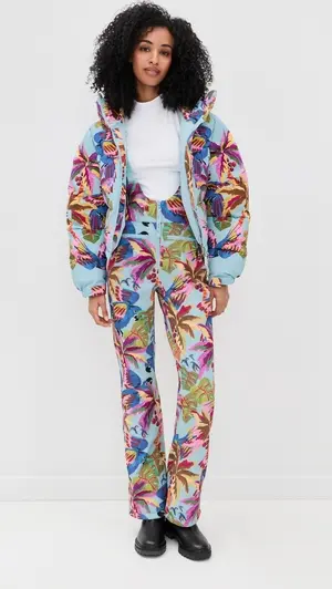 Farm Rio Macaw Hooded Puffer Ski Jacket