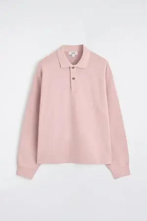 Cos Washed-cotton Polo Sweatshirt