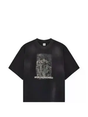 WON HUNDRED Houston Astro Printed T-shirt - Black