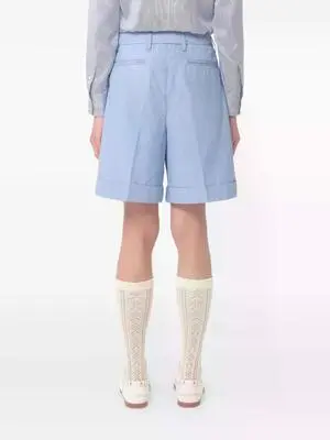 Valentino Garavani Cuffed Denim Bermuda Shorts