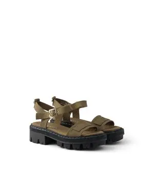 Prada Canvas Sandals - Green