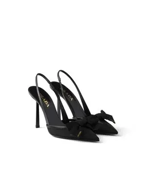 Prada Mesh Slingback Pumps - Black