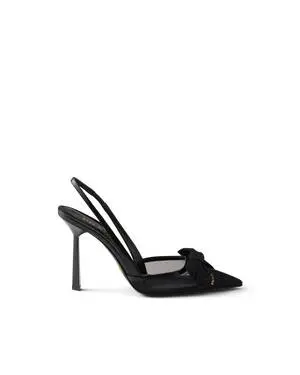 Prada Mesh Slingback Pumps - Black