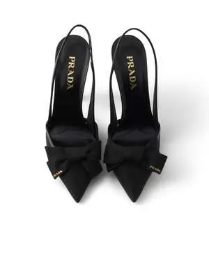 Prada Mesh Slingback Pumps - Black