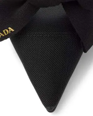Prada Mesh Slingback Pumps - Black