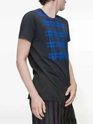 MAISON MARGIELA Check-panel T-shirt - Grey