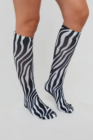 OOSC Hotel California Zebra Print Ski / Snowboard Sock - Multi-colour