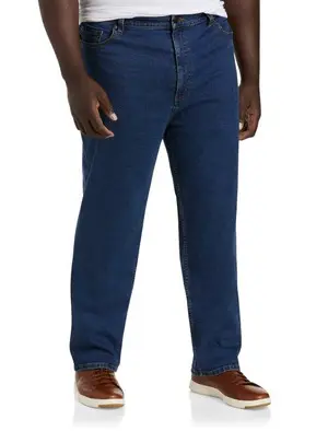 B+T ESSENTIALS Big & Tall Loose-fit Jeans - Medium Wash