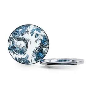 Marchesa Monarcha Porcelain Salad Plate Set Of 4 - Blue