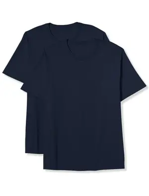 B+T ESSENTIALS Big & Tall 2-pk Tees - Total Eclipse