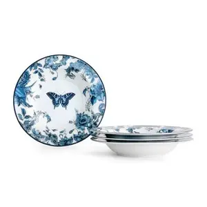 Marchesa Monarcha Porcelain Pasta Bowl Set Of 4 - Blue