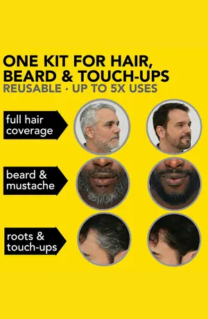 CLEVERMAN Reusable Beard & Hair Dye Kit - Black
