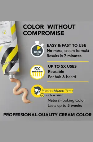CLEVERMAN Reusable Beard & Hair Dye Kit - Black