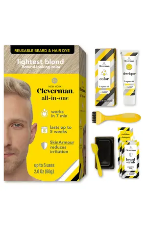 CLEVERMAN Reusable Beard & Hair Dye Kit - Lightest Blond