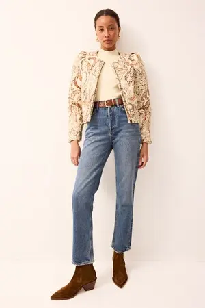 MARIE OLIVER Faison Cropped Moto Jacket