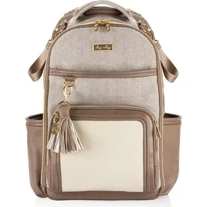 ITZY RITZY Large Diaper Backpack - Vanilla Latte