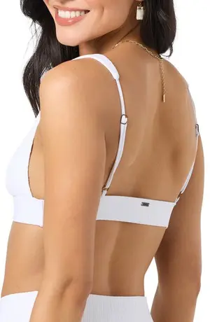 O'Neill Shorebreak Rib Cancun Bikini Top - White
