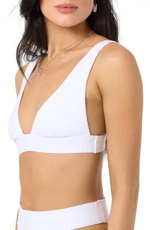 O'Neill Shorebreak Rib Cancun Bikini Top - White