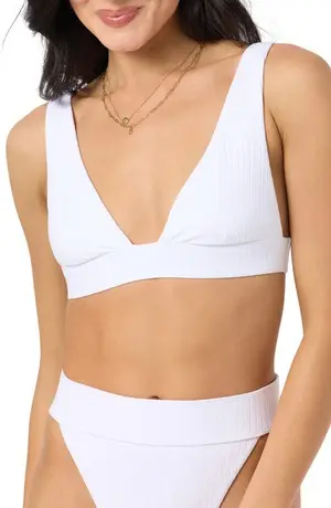 O'Neill Shorebreak Rib Cancun Bikini Top - White