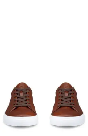 Ecco Soft 10 Leather Sneaker - Cognac