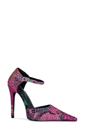AZALEA WANG Daiyya Rhinestone Embellished Pumps