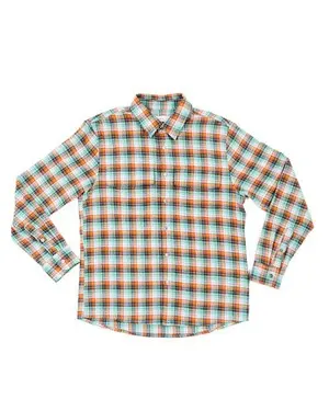 ARIKO Summer Softy Plaid Shirt - Green/orange