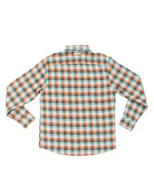 ARIKO Summer Softy Plaid Shirt - Green/orange