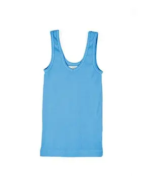 ARIKO Ribbed Cotton Tank - Blue-wave