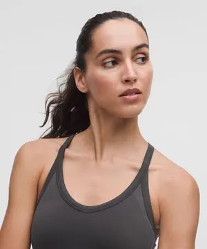 Lululemon Get Low Cross-back Training Tank Top - Black/graphite Grey