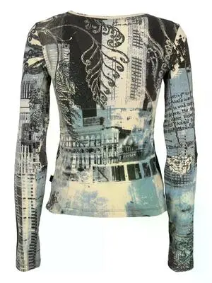 Just Cavalli Map-print T-shirt
