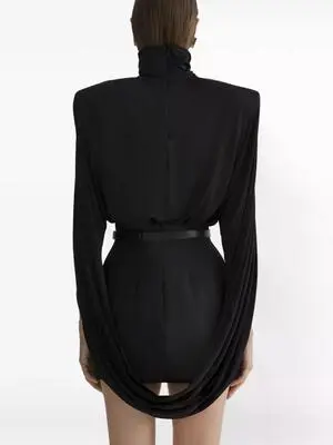 MUGLER High-neck Long-sleeve Top