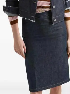 Prada Denim Pencil Mini Skirt