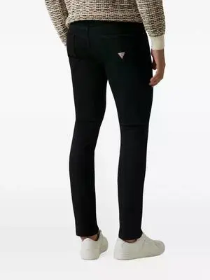 Guess Miami Logo-patch Jeans - Black