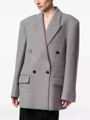 ARTICLE TEN Houndstooth Double-breasted Blazer