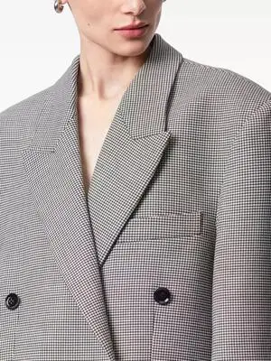 ARTICLE TEN Houndstooth Double-breasted Blazer