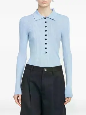 Maria Mcmanus Long-sleeve Button Polo Shirt