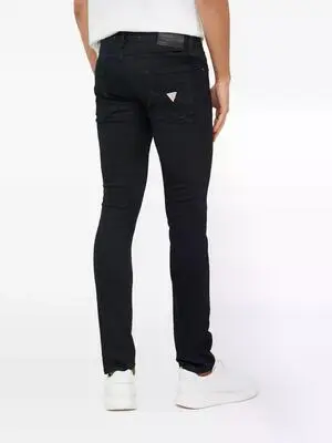 Guess Chris Logo-patch Jeans - Black