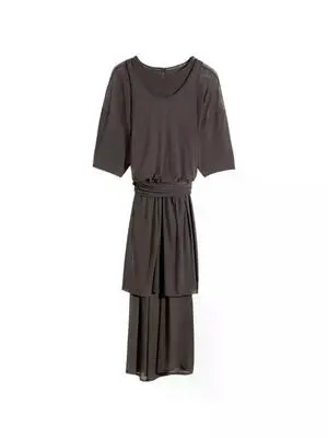 LEMAIRE Draped Mesh Double Layer Dress