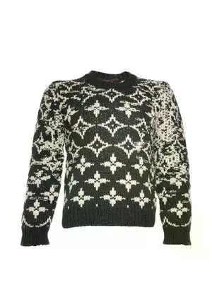 LOUIS VUITTON 2020 Distressed Monogram Knit Sweater