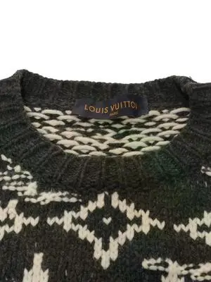 LOUIS VUITTON 2020 Distressed Monogram Knit Sweater